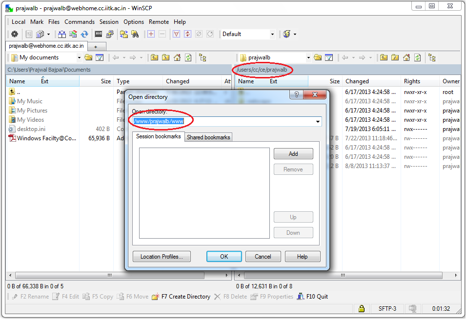 Using WinSCP