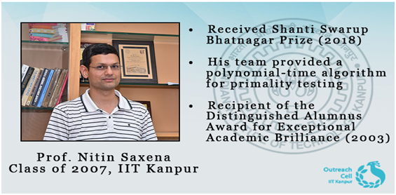 Distinguished Alumni Interview Series: Dr. Nitin Saxena, Professor, IIT Kanpur
