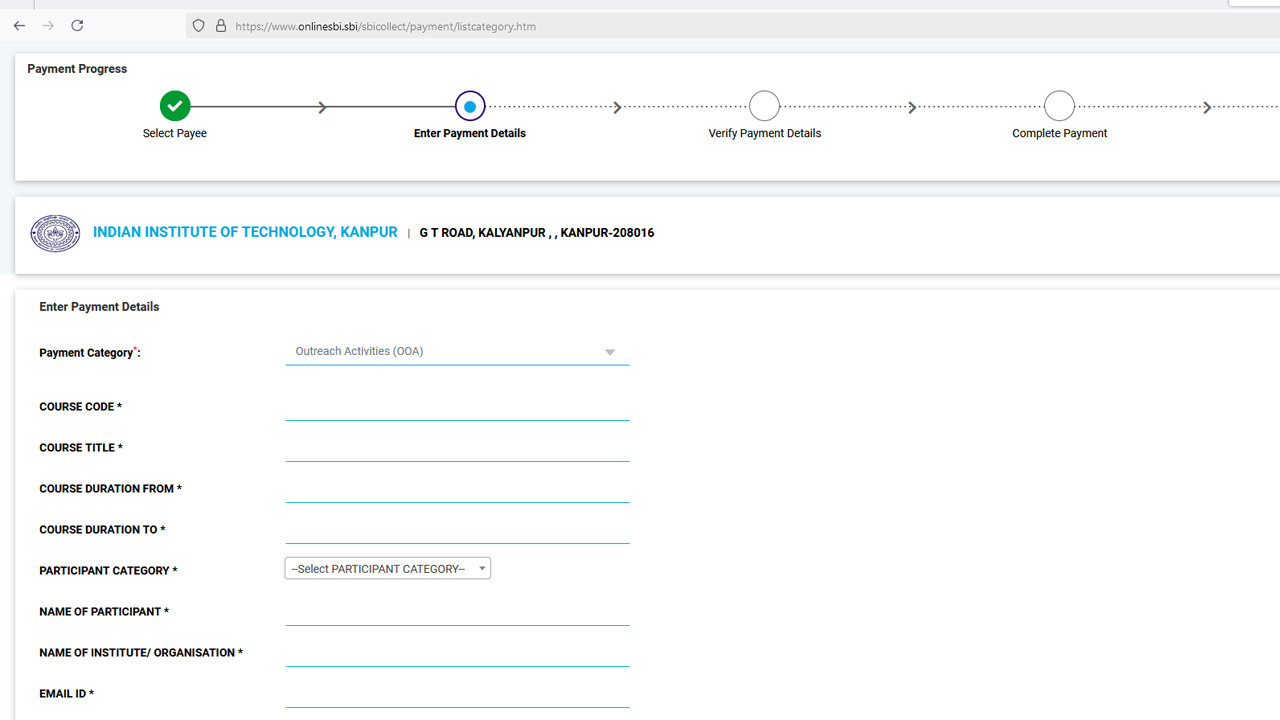 SBI Collect- CCE IIT Kanpur
